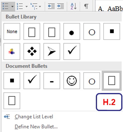 Định dạng Bullets, Numbering – Nhathacomputer.com