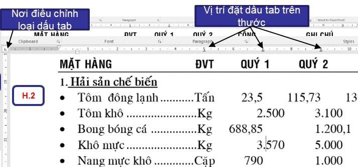 Thiết lập điểm dừng (Tab) – Nhathacomputer.com